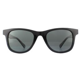 Polaroid Rectangle Mens Schwarz Grau Polarisierte Sonnenbrille