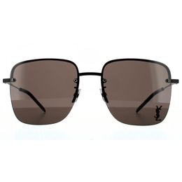 SAINT LAURENT Square Damen Schwarz Grau Sonnenbrille