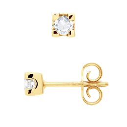 DIADEMA - Ohrringe mit Diamanten - Gelbgold