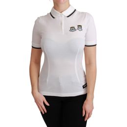 Dolce & Gabbana Dolce & Gabbana Wei&szlig;es Baumwoll-Polo #dgfamily T-Shirt