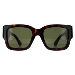 Gucci Square Womens Havanna mit Gr&uuml;n und Rot Gr&uuml;n GG1663S
