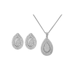 Orphelia Damen 925 Sterling Silber Set: Kettenanh&auml;nger + Ohrringe - Silber SET-5796