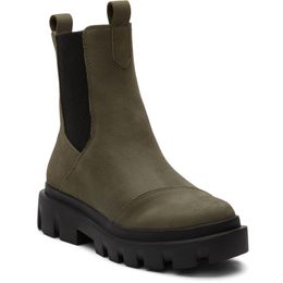 Toms Shoes TOMS Rowan Leder Frauen Olive Stiefel