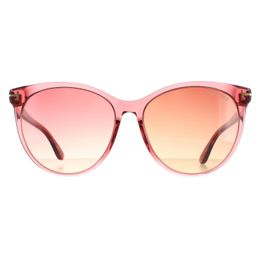 Tom Ford Rund Damen Gl&auml;nzend Transparent Antik Rosa Rosa Farbverlauf Maxim FT0787