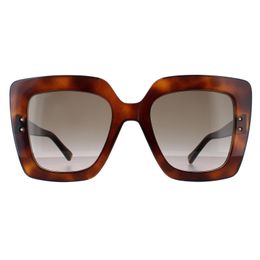 Jimmy Choo Square Damen Havanna Braun Farbverlauf AURI/G/S