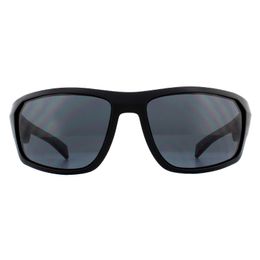 Tommy Hilfiger Wrap Mens Matte Black Grey Lunettes de soleil