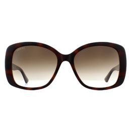 Gucci Schmetterling Damen Sonnenbrille Havana Braun Gradient