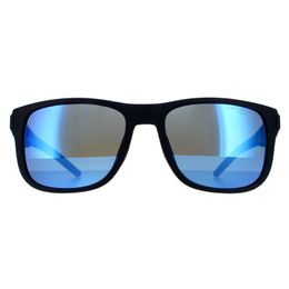 Tommy Hilfiger Wrap Mens Matte Blue Blue Mirror Sonnenbrillen