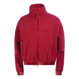 Parajumpers Fleece-Sweatshirt mit Reisverschluss in Rot. ubergroses Sweatshirt