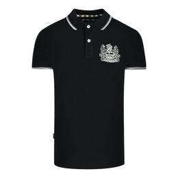 Aquascutum Aldis Schwarzes Poloshirt mit Spitze
