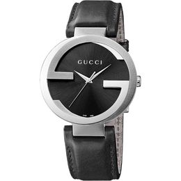 Gucci YA133501 Interlocking schwarzes Zifferblatt Damenuhr