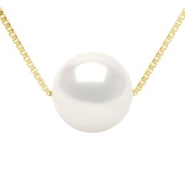 Halskette, echte S&uuml;&szlig;wasser-Zuchtperle, rund, 9&ndash;10 mm