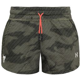 Under Armour Under Armor Project Rock Womens Green Fleece gedruckte Shorts