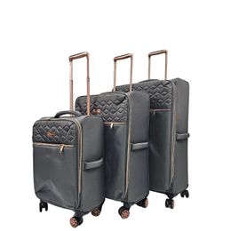 Graues Koffer-Set, 4-Rad-Gep&auml;ck, leichte Reisetaschen