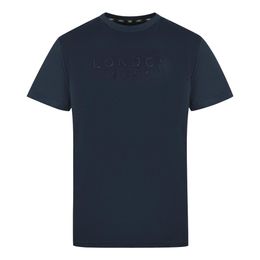 Aquascutum London 1851 Tape Logo Marineblau T-Shirt