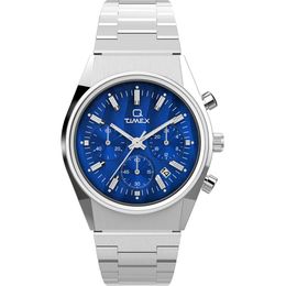 Timex Q Falcon Eye Chrono Herren Silber Uhr TW2W33700