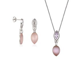 Orphelia Damen 925 Sterling Silber Set: Kettenanh&auml;nger + Ohrringe - Silber SET-5915