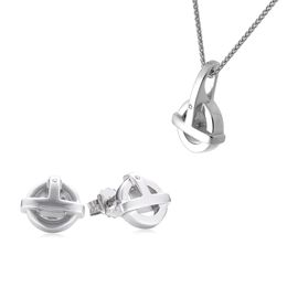 Orphelia Damen 925 Sterling Silber Set: Kettenanh&auml;nger + Ohrringe - Silber SET-5677