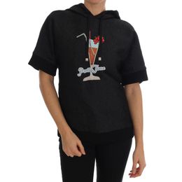 Dolce & Gabbana Dolce & Gabbana Women's Black Fairy Tale Crystal Sweater &agrave; capuche