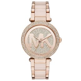 Michael Kors MK6176 Parker Crystal Pave Logo Zifferblatt Damen 39mm Uhr