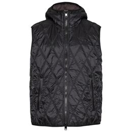 Schwarze Steppweste mit Diesel-Markenlogo
