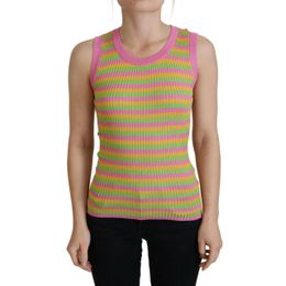 Dolce & Gabbana Dolce & Gabbana Mehrfarbiger Seidenweste Pullover Tank Oberteil f&uuml;r Damen