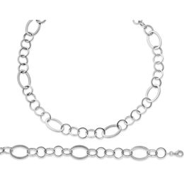Orphelia Damen 925 Sterling Silber Set: Kette + Armband - Silber SET-015