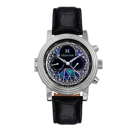 Heritor Automatic Legacy Lederbanduhr mit Tag/Datum