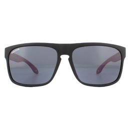 Montana Sonnenbrille MP37 C Schwarz mit Rosa Gummi-Tuch Schwarz Polarisiert