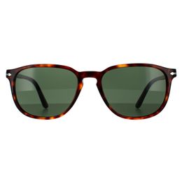 Persol Quadratische Herren Sonnenbrille Havanna Gr&uuml;n