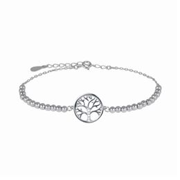 Luxenter-Armband, 925er Sterlingsilber und rhodinierter gl&auml;nzender Zirkonia, Baum des Lebens