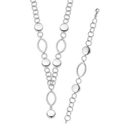 Orphelia Damen 925 Sterling Silber Set: Kette + Armband - Silber SET-016