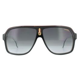 Carrera Aviator Unisex Sonnenbrille Schwarz Wei&szlig; Dunkel Grau Gradient
