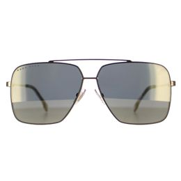 HUGO BOSS Aviator Herren Gold Grau Elfenbein Spiegel BOSS 1325/S