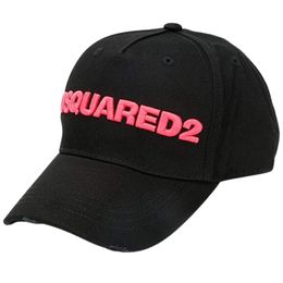 Dsquared2 Rosa gesticktes Logo Schwarz Cap