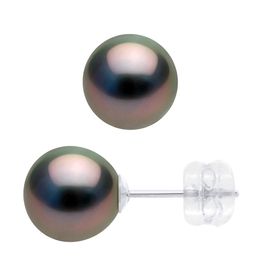 Ohrringe - Wei&szlig;gold 375 - Echte Tahiti-Zuchtperlen rund 8-9 mm