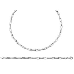 Orphelia Damen 925 Sterling Silber Set: Kette + Armband - Silber SET-041