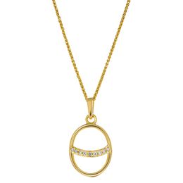 Orphelia 'Amaliada' Damen-Anh&auml;nger aus 925er Sterlingsilber mit Kette &ndash; Gold ZH-7572