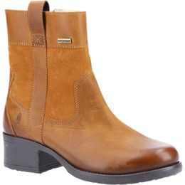 Hush Puppies Saskia Leder Damen Tan Stiefel