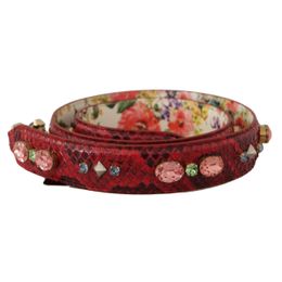 Dolce & Gabbana Dolce & Gabbana Elegante Rote Pythonledertasche mit Schulterriemen f&uuml;r Damen