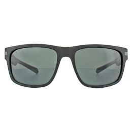 Polaroid Square Mens Matt Schwarz Grau Polarisierte Sonnenbrille