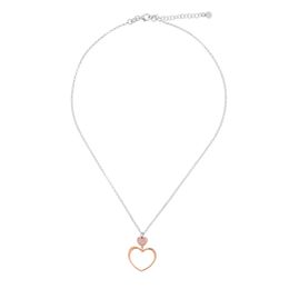 Orphelia 'Mada' Damen 925 Sterling Silber Kette mit Anh&auml;nger - Silber/Ros&eacute; ZK-7389