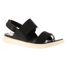 Hush Puppies Damen Sandalen Flach Selena Klettverschluss schwarz