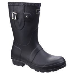 COTSWOLD Womens/Ladies Windsor Short Waterproof Pull On Wellington Boots (Schwarz)