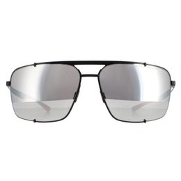 Lunettes de soleil Porsche Design P8919 Un miroir en argent de mercure rouge noir