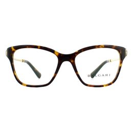Bvlgari Square Dark Havana Damen Brillenfassungen
