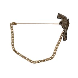 Dolce & Gabbana Dolce & Gabbana Reversnadel Gold Messing Kupfer Revolver Brosche