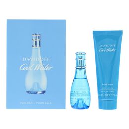 Davidoff Cool Water For Her Eau de Toilette 30 ml + Body Lotion Geschenkset