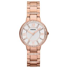 Fossil Virginia ros&eacute;gold Damen Armbanduhr ES3284