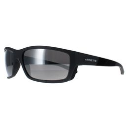 Arnette Rectangle Herren Medium Grau Grau Spiegel Silber Polarisiert AN4336 Frambuesa